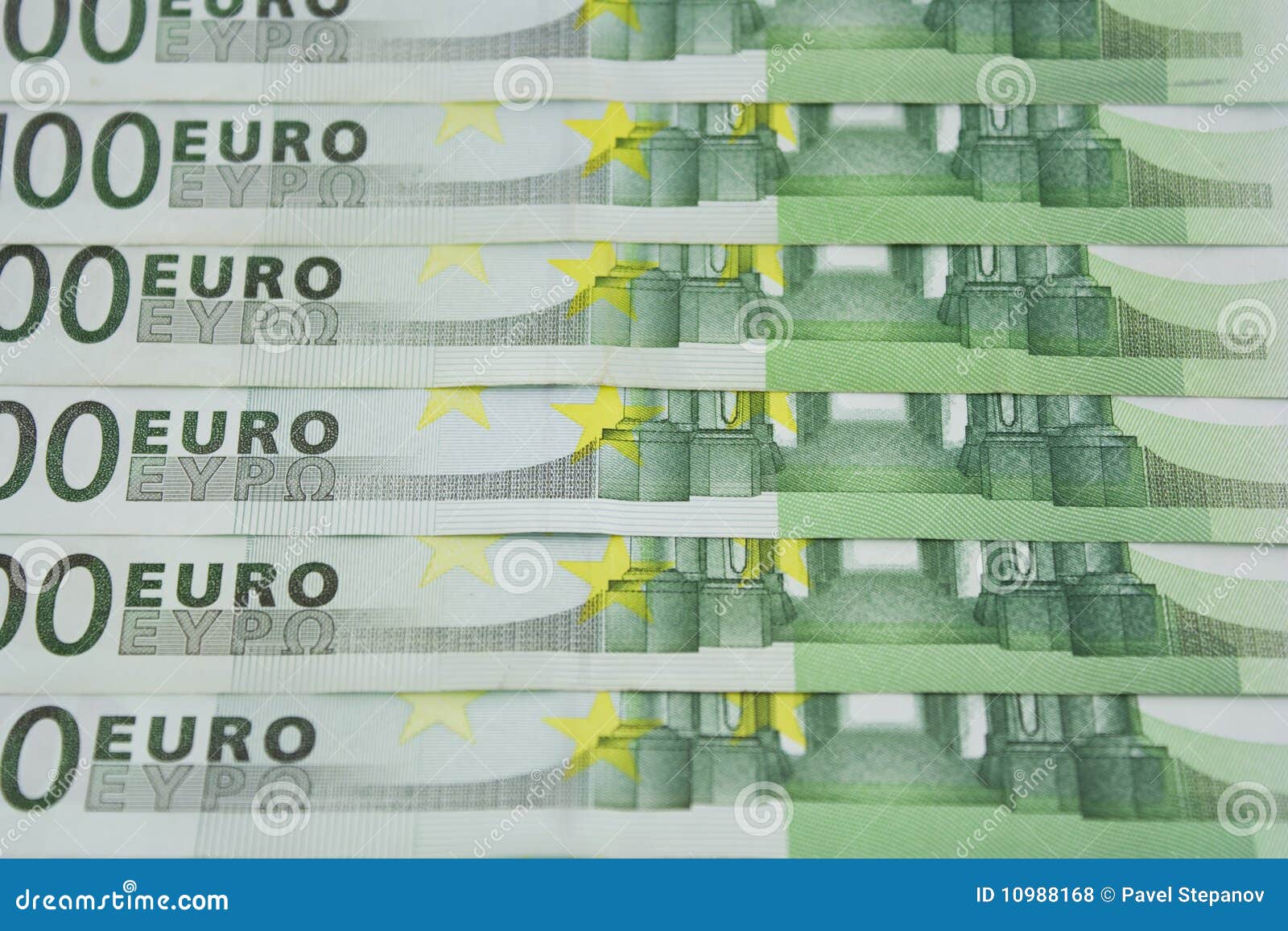 Euro denominations stock photo. Image of paper, fantail - 10988168