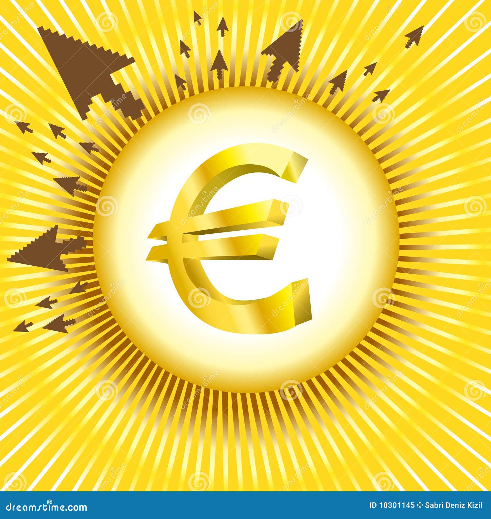 Euro design stock vector. Illustration of cursor, grow - 10301145