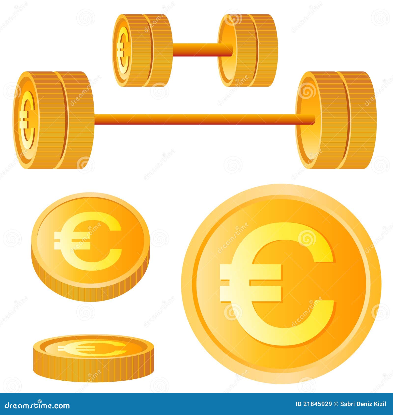 Euro design elements stock vector. Illustration of golden - 21845929