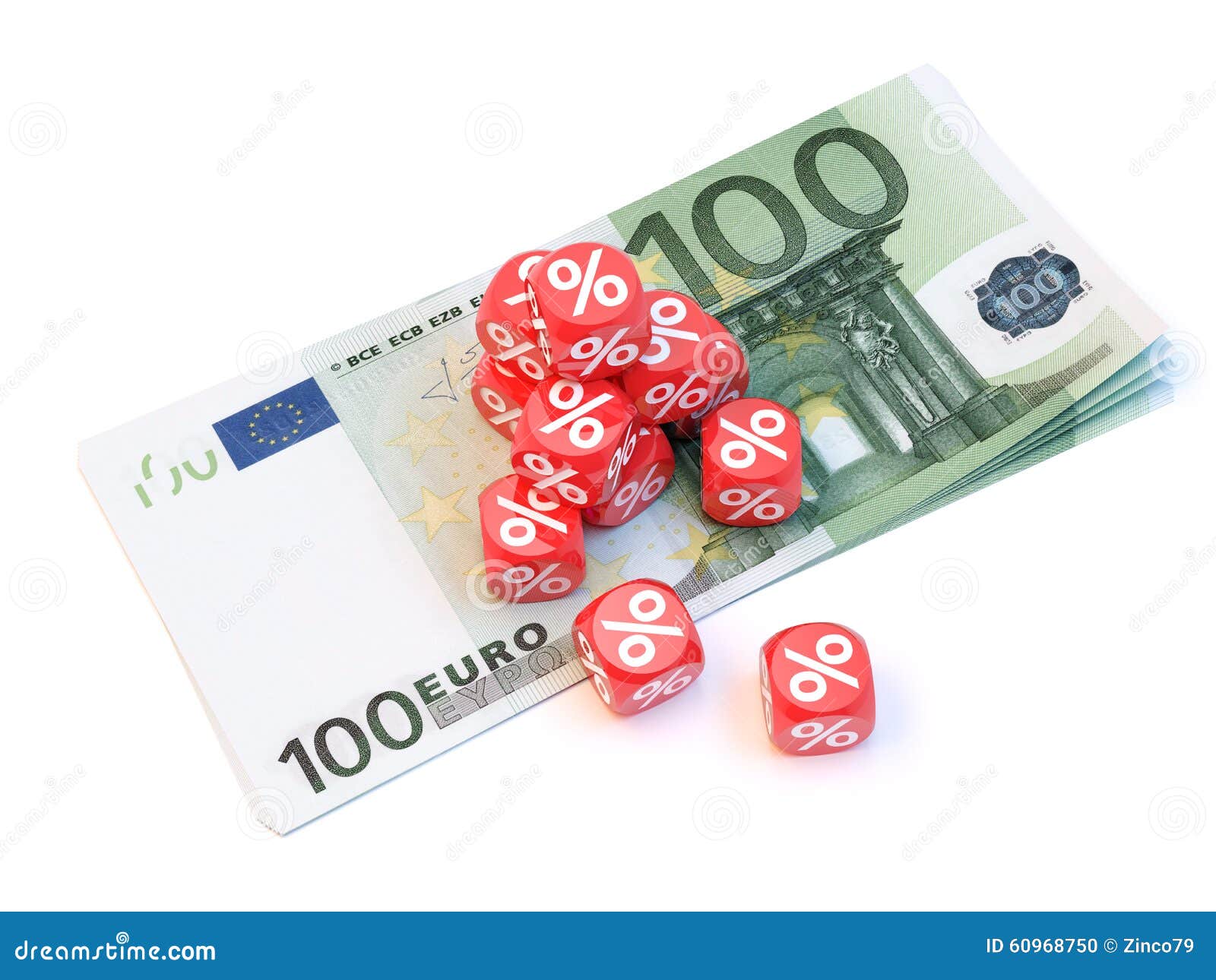 100 euro dice stock illustration. Illustration of interest - 60968750