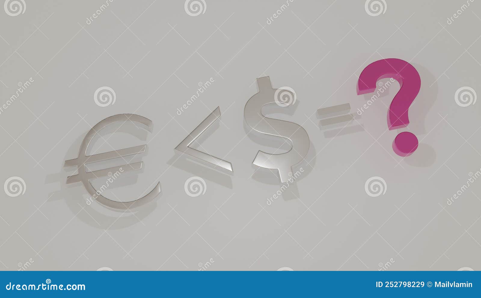 Euro and Dollar Symbols are Inserted into Mathematical Problem at Stock ...