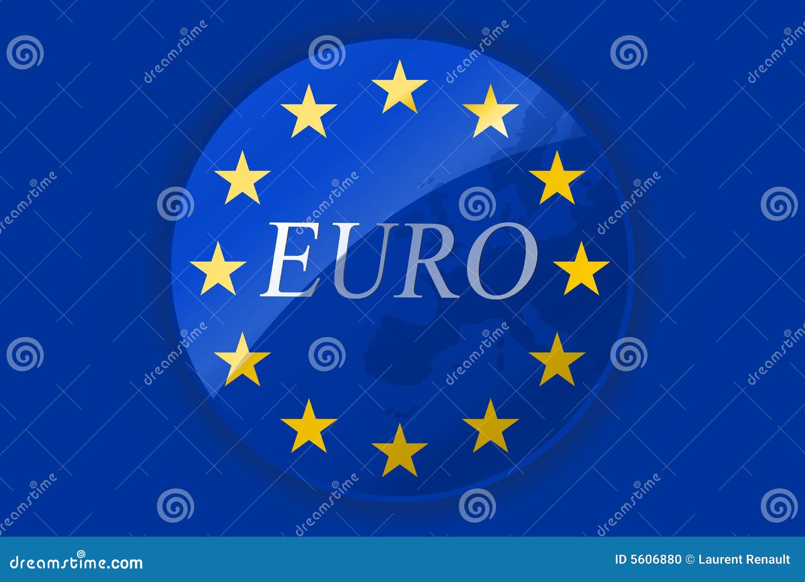 Euro flag stock vector. Illustration of concept, icon - 5606880