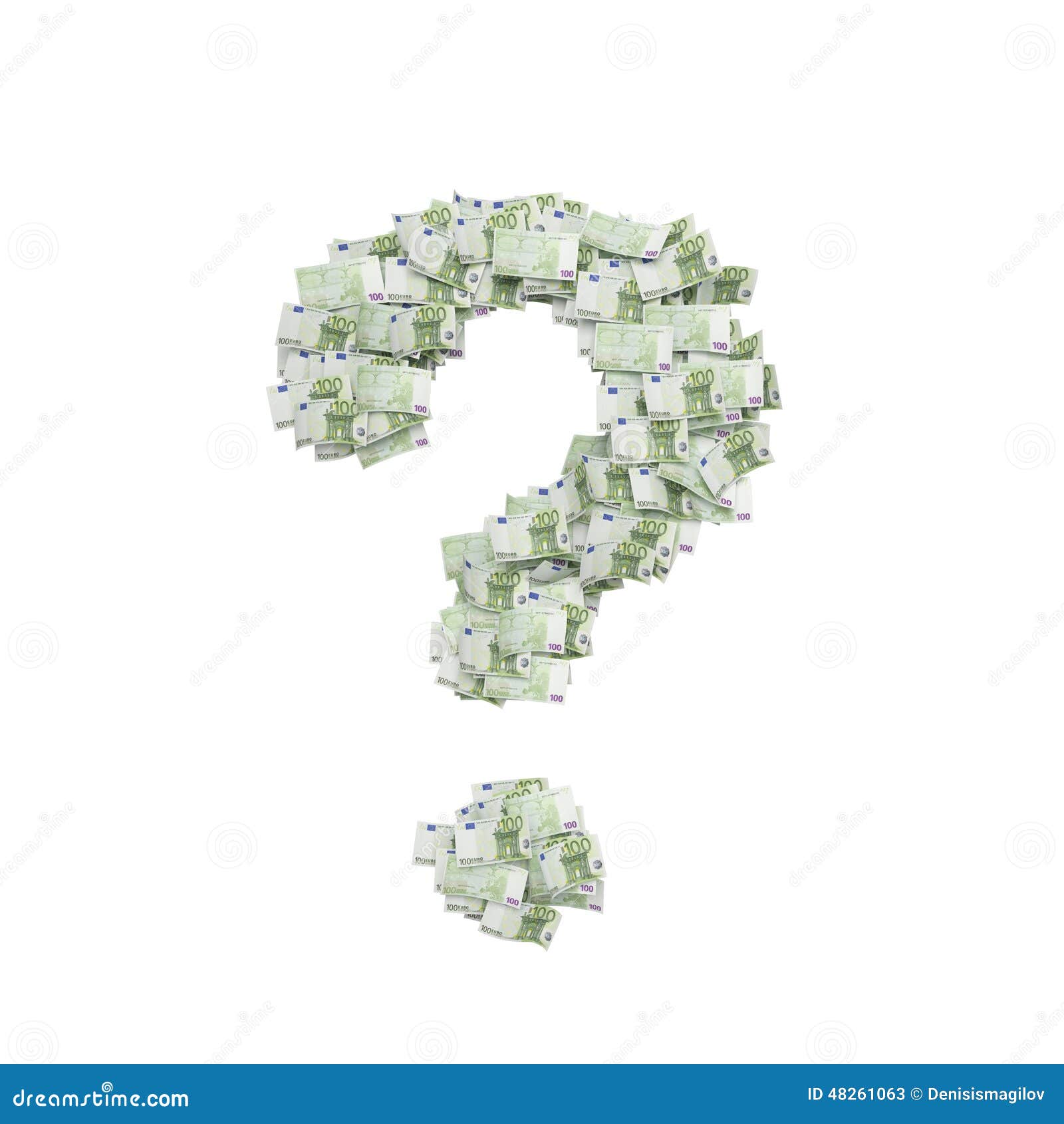Euro in form question mark stock image. Image of bank - 48261063