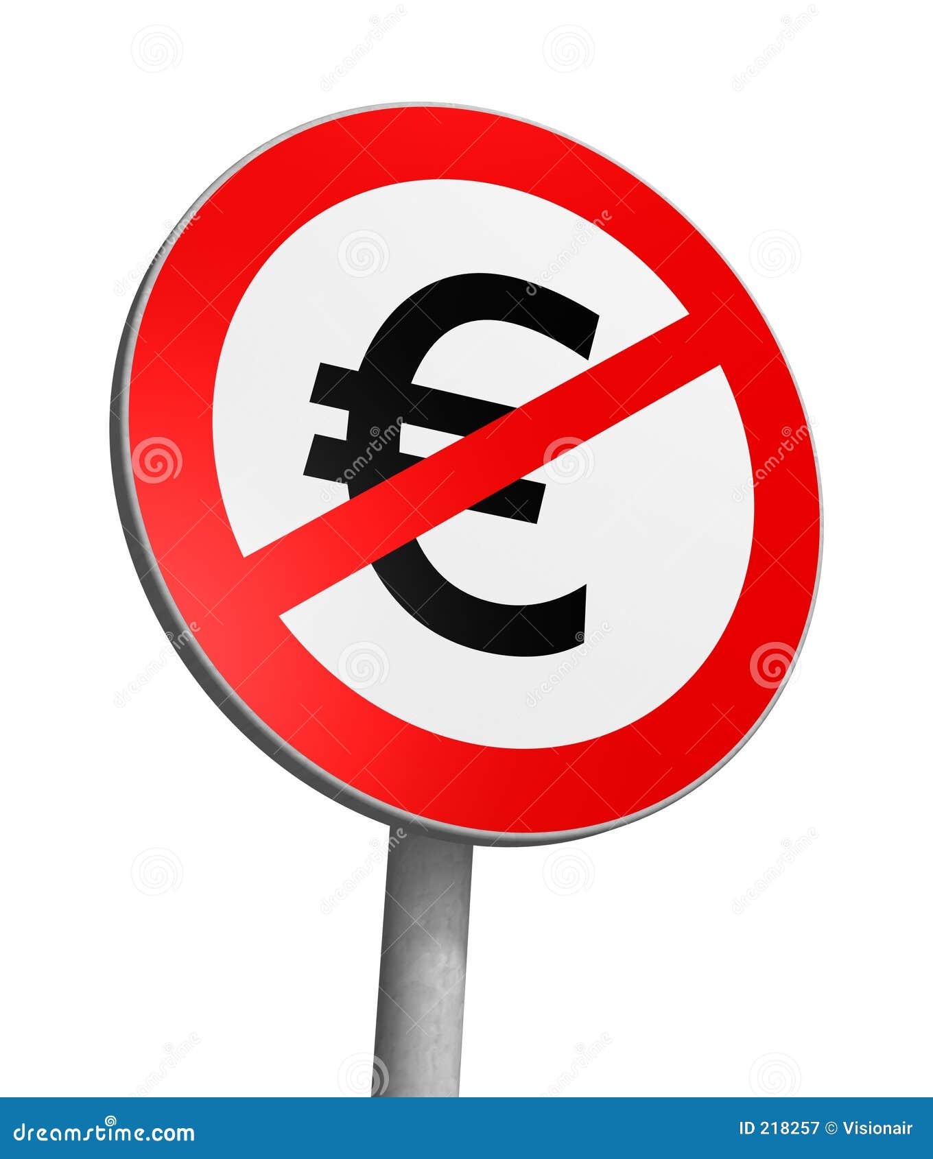 Euro Free Zone stock illustration. Illustration of money - 218257