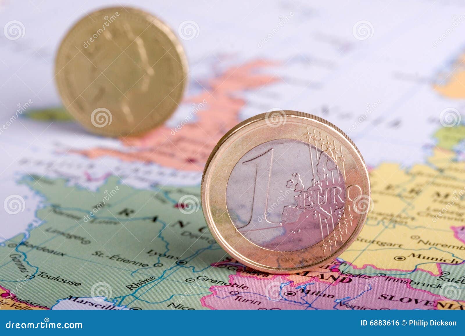 Euro in front of Pound editorial photo. Image of spanish - 6883616