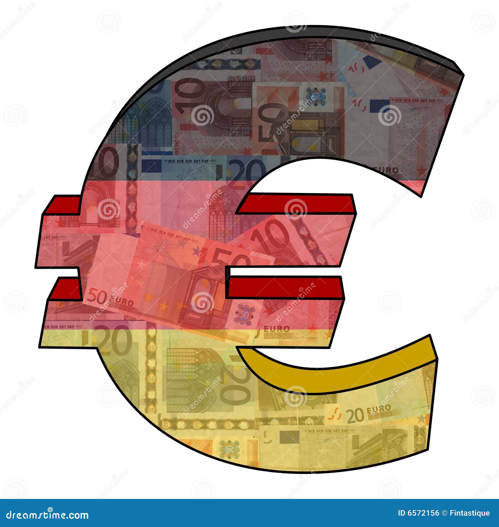Euro with German flag stock illustration. Illustration of bank - 6572156
