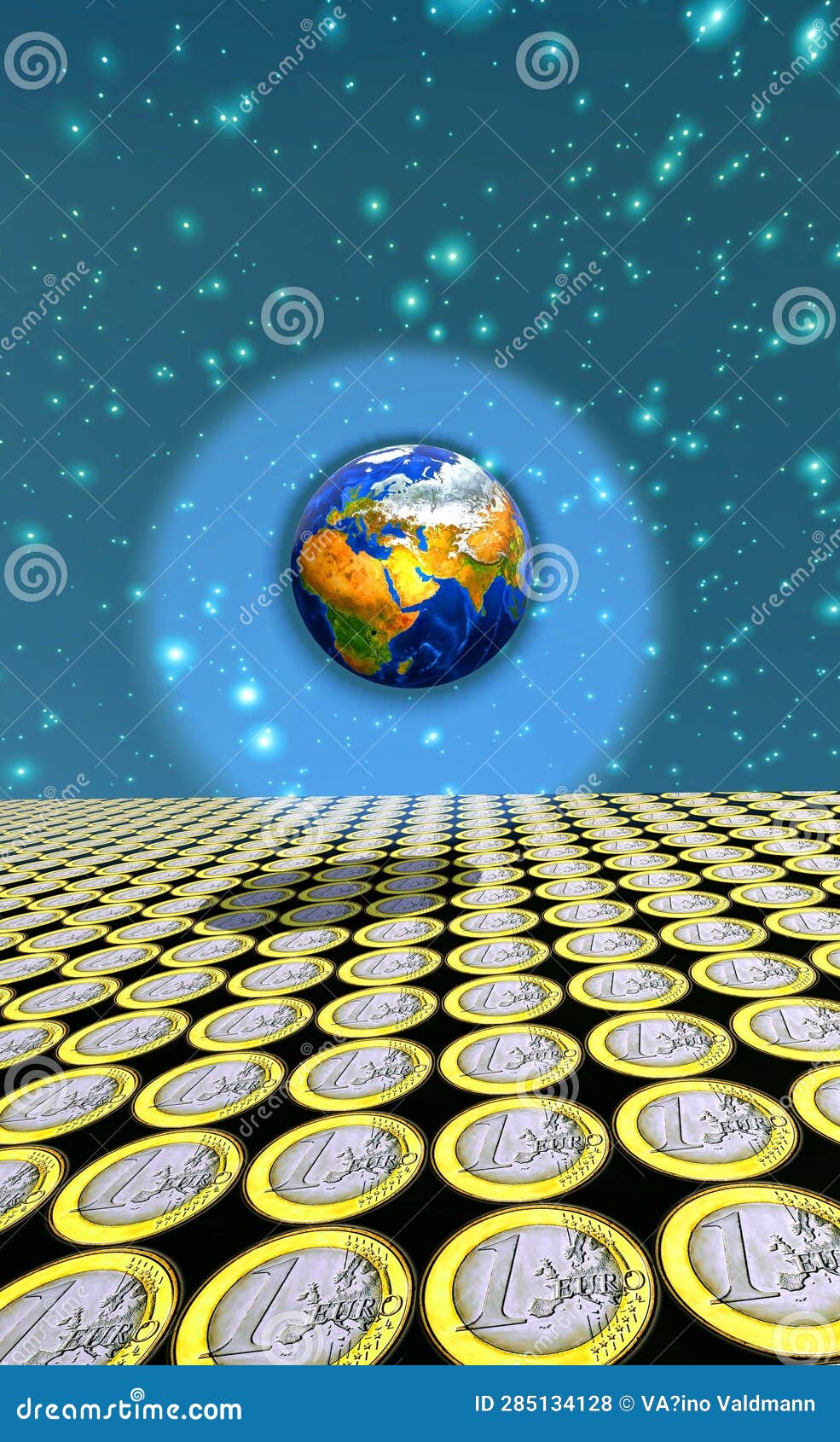 Euro, the Global Financial System Stock Illustration - Illustration of ...