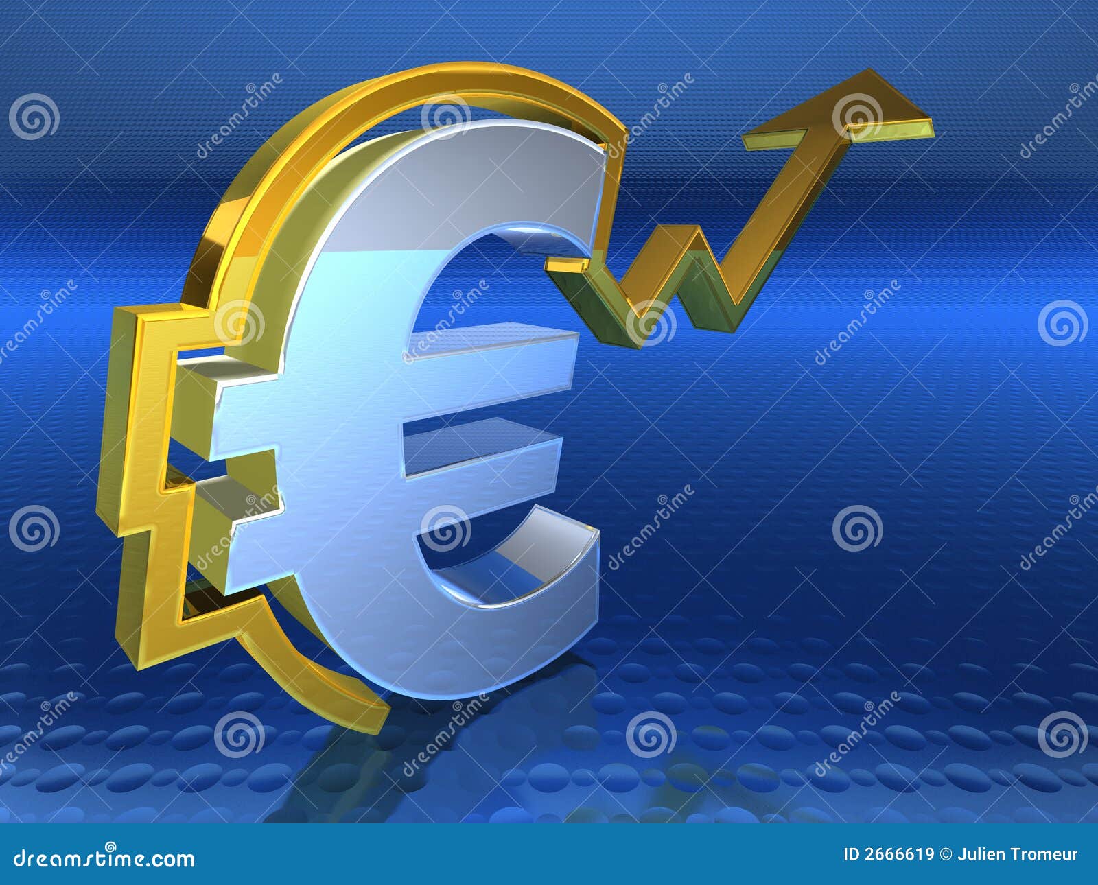 Euro going up stock illustration. Illustration of europe - 2666619