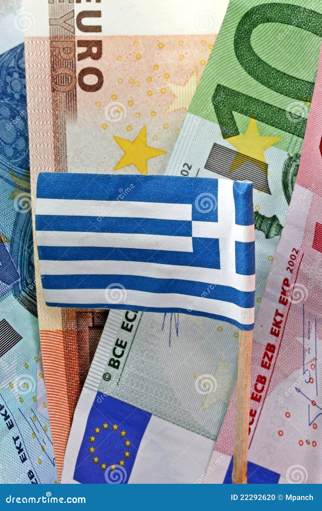 Euro and Greek flag stock photo. Image of banking, cash - 22292620