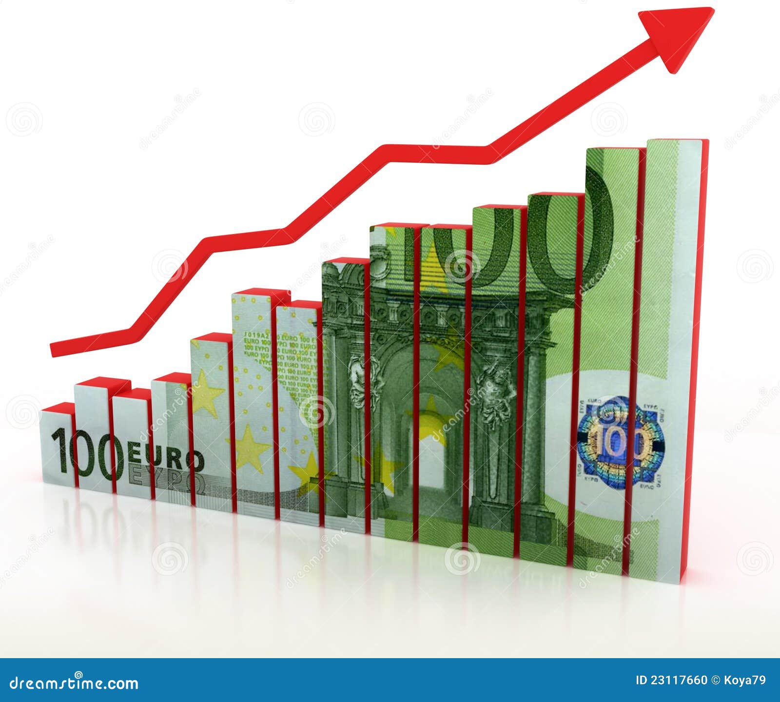 Euro growth diagram stock illustration. Illustration of gain - 23117660