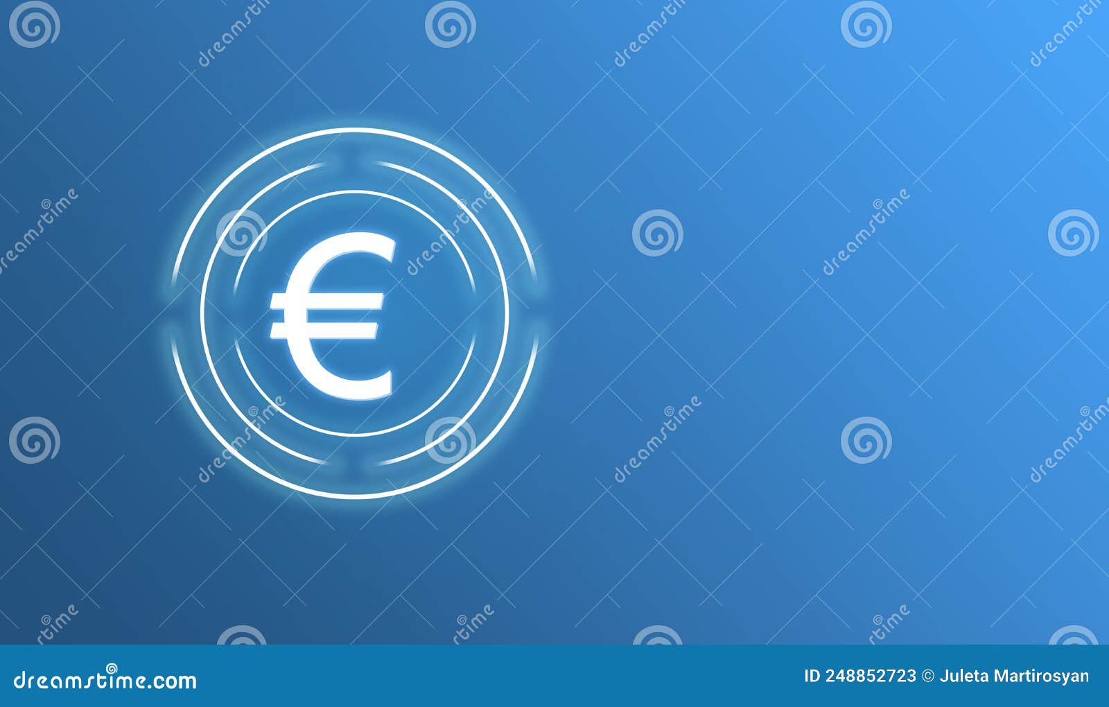 Euro Icon in a Circle. Concept Currency Stock Illustration ...