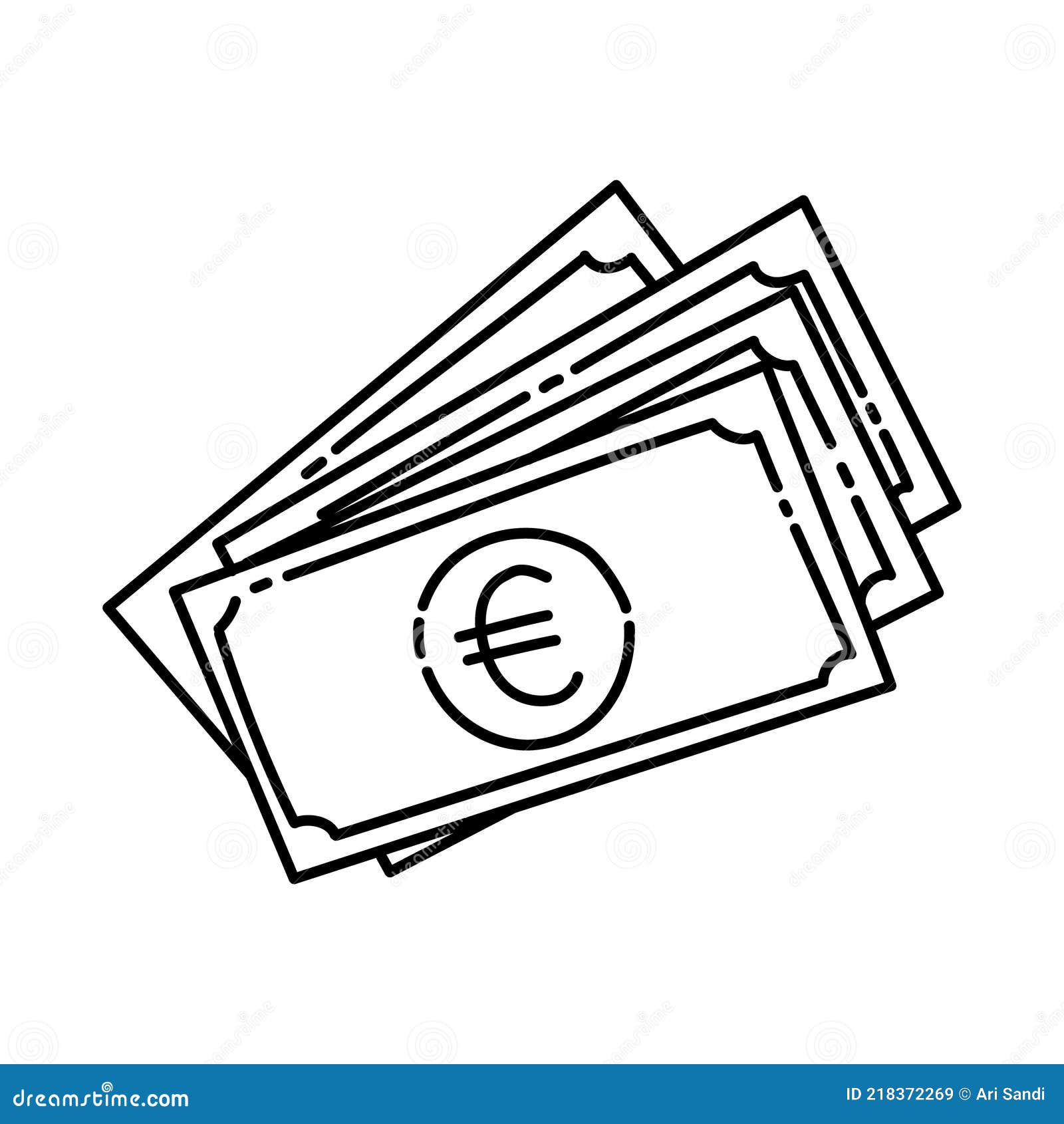 Euro Icon. Doodle Hand Drawn or Outline Icon Style Stock Vector ...