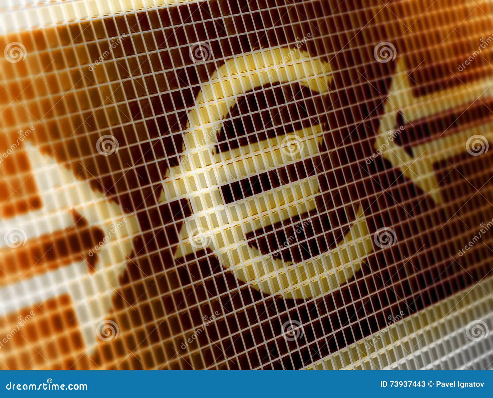 Euro icon stock illustration. Illustration of illuminated - 73937443