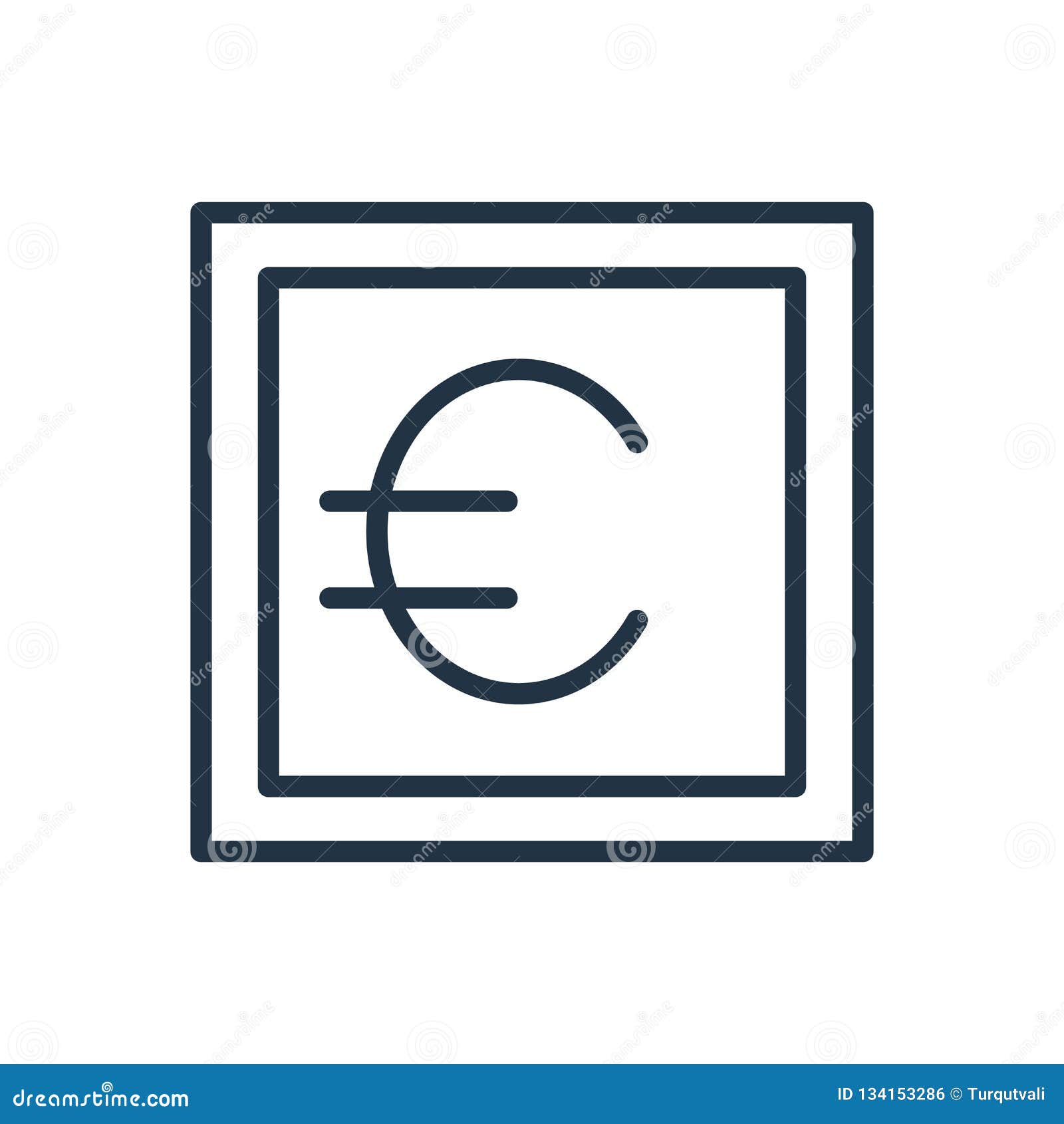 Euro Icon Vector Isolated on White Background, Euro Sign Stock Vector ...