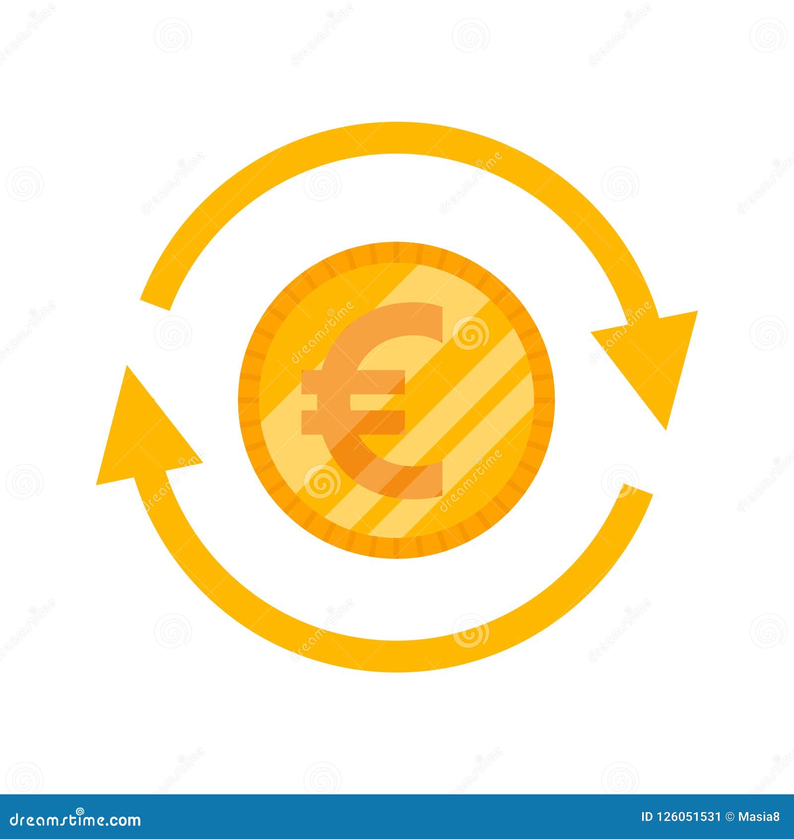 Euro icon vector stock illustration. Illustration of currency - 126051531