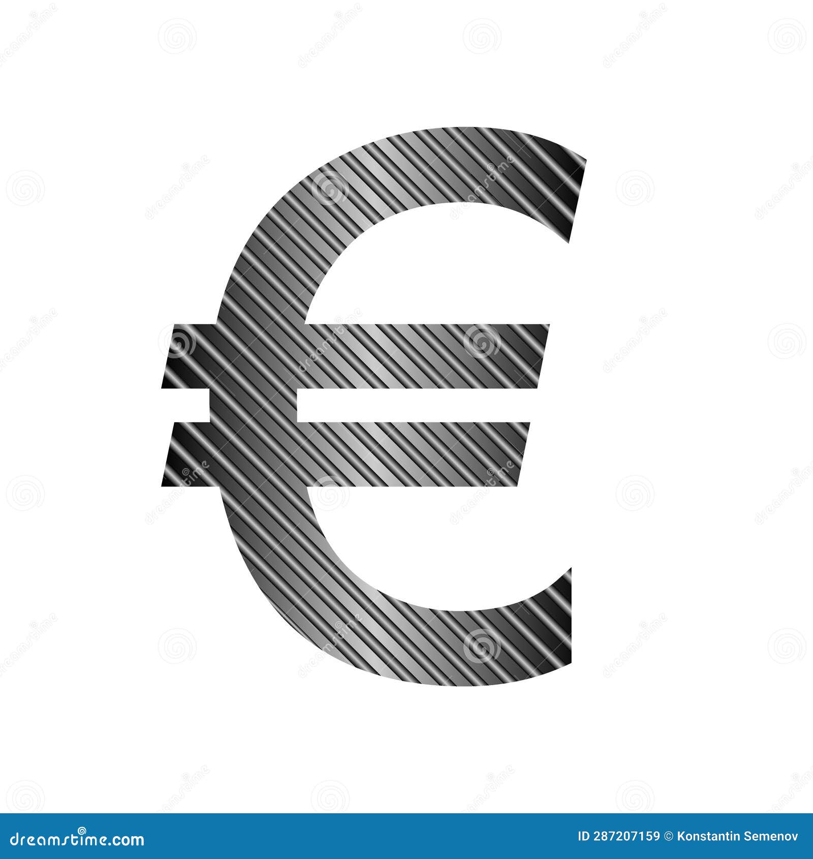 Euro icon on white stock illustration. Illustration of finance - 287207159