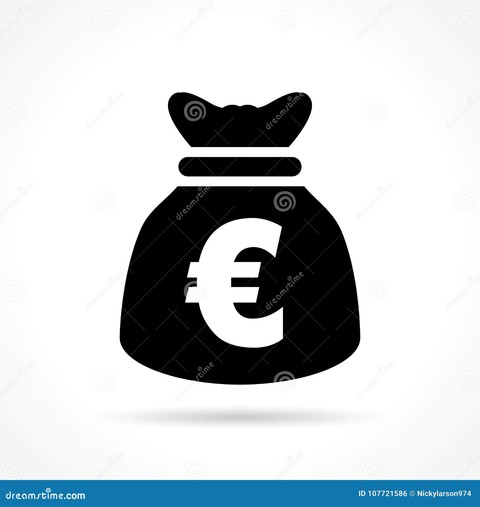 Euro icona della borsa illustrazione vettoriale. Illustrazione di borsa ...