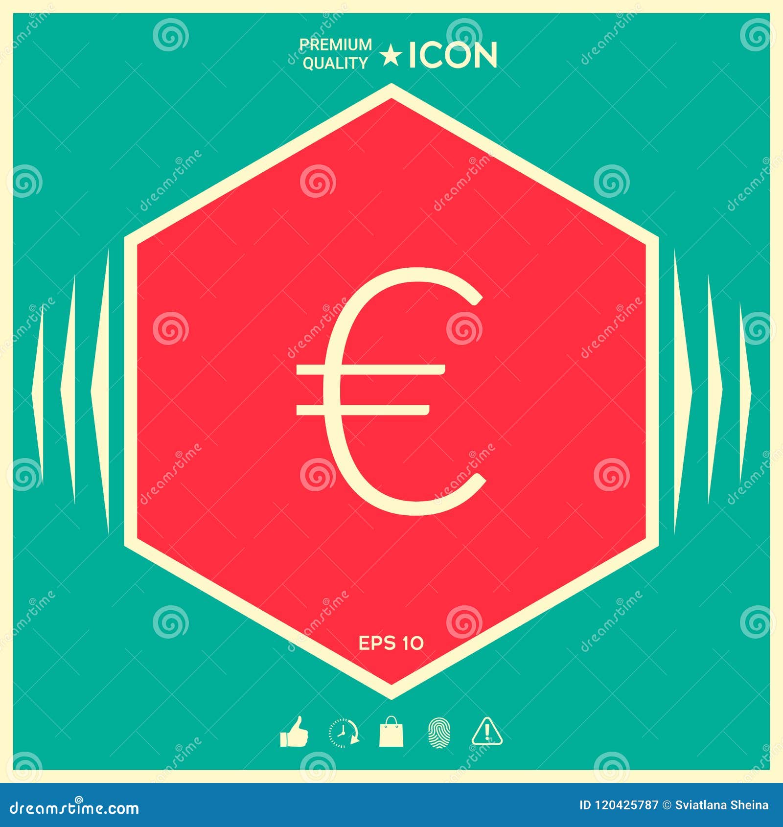 Euro icona di simbolo illustrazione vettoriale. Illustrazione di ...