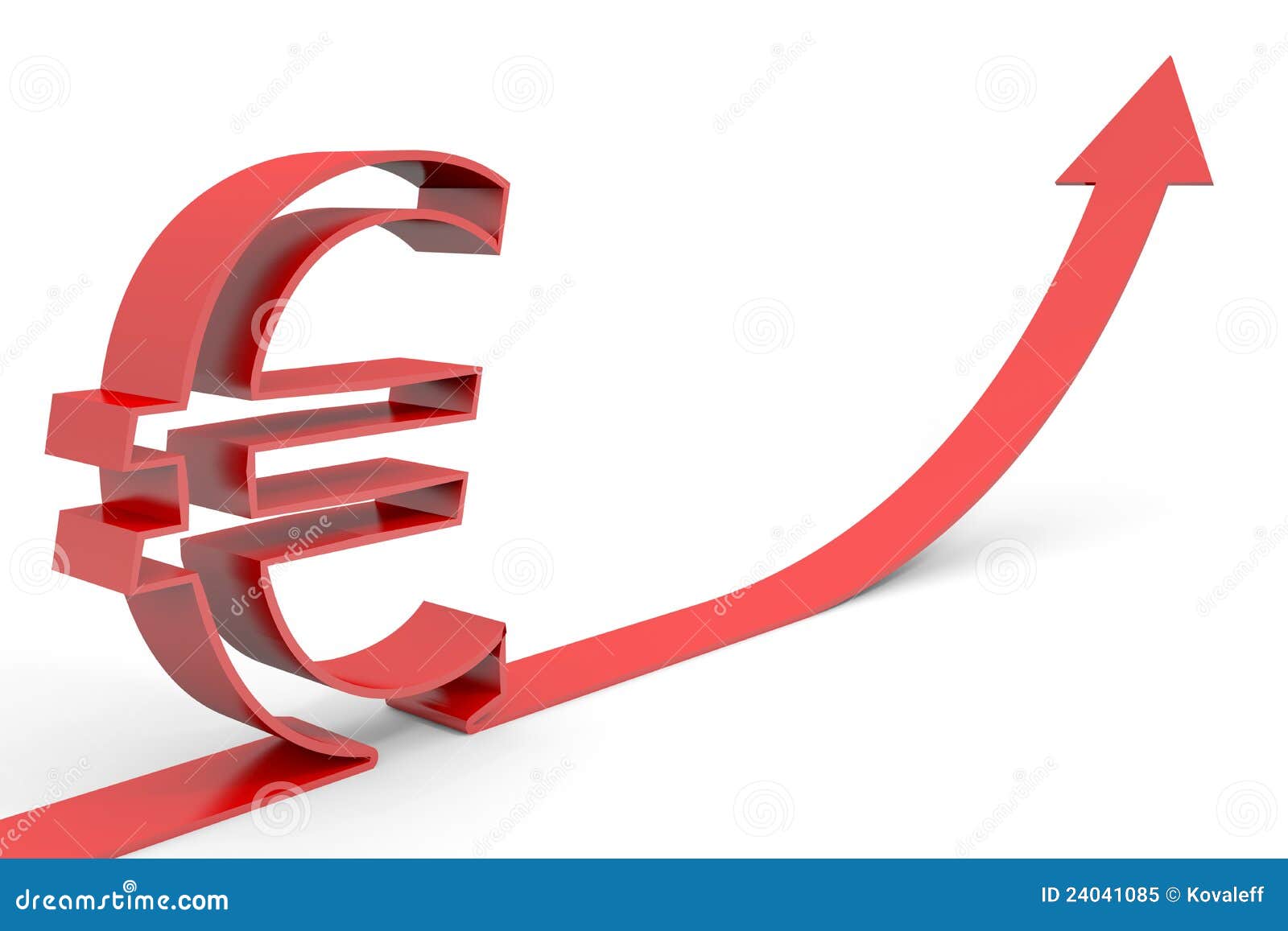 Euro increase. stock illustration. Illustration of outlook - 24041085