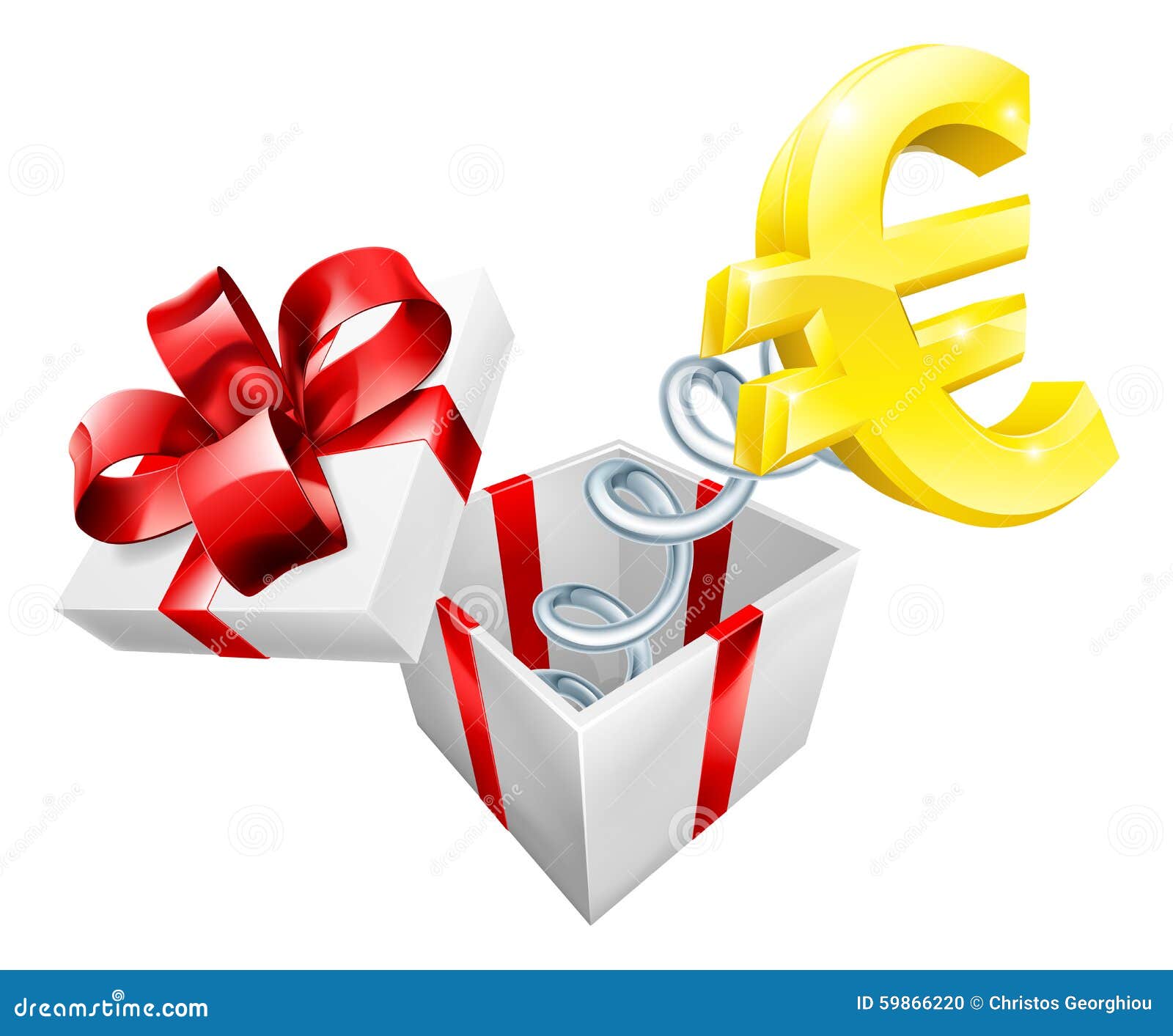 Euro Jack in the Box ilustração do vetor. Ilustração de moeda - 59866220