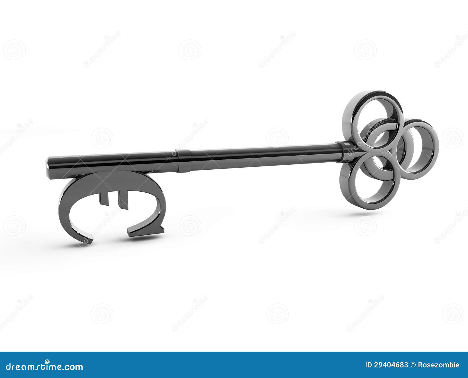 Euro key stock illustration. Illustration of luck, symbol - 29404683