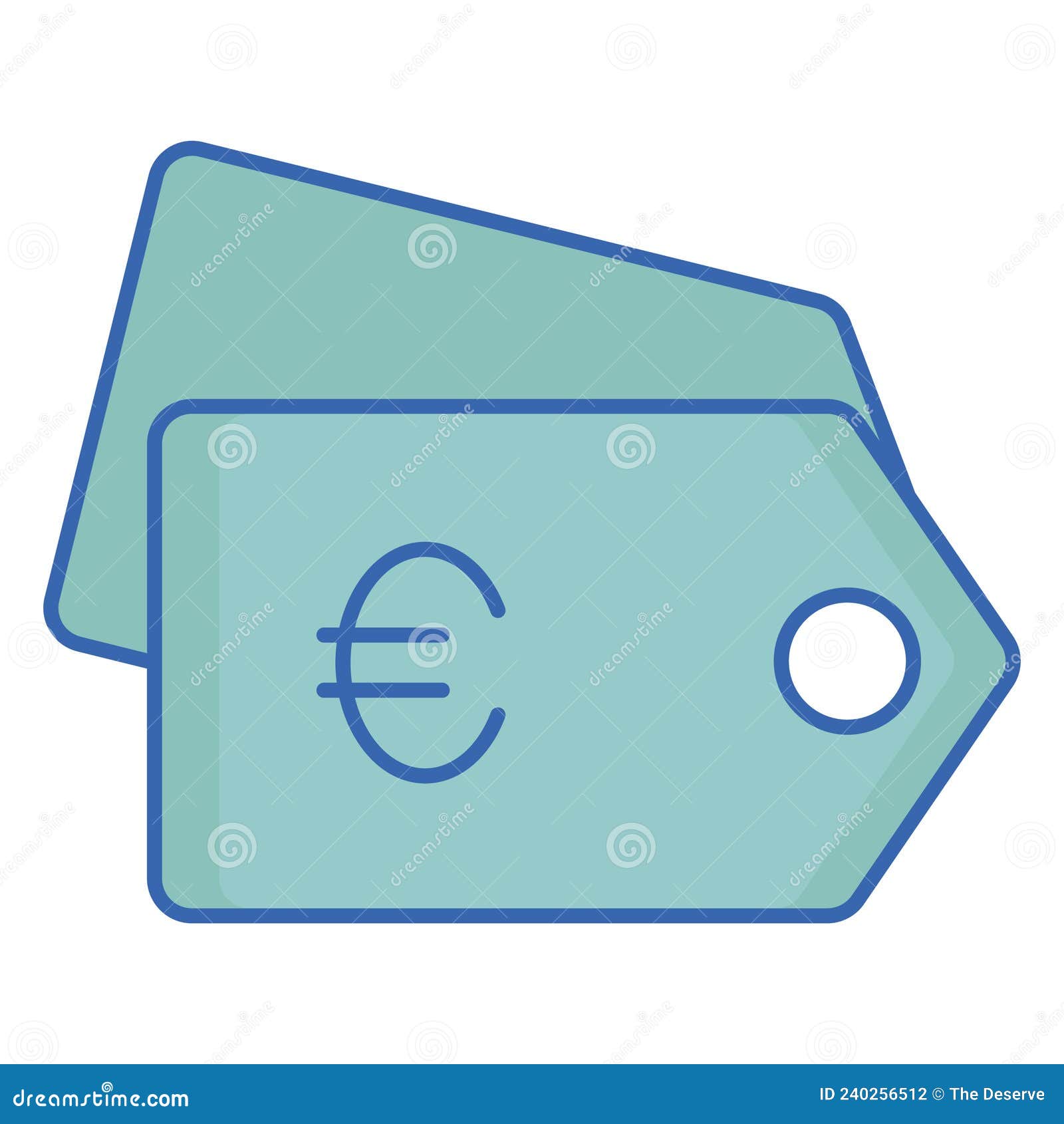 Euro Label Isolated Vector Icon Which Can Easily Modify or Edit Stock ...