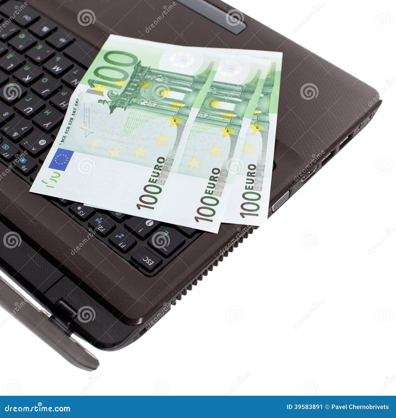 Euro on laptop stock image. Image of finances, ecommerce - 39583891