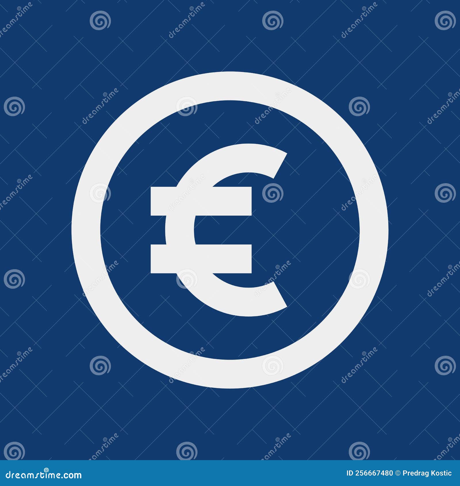 Euro logo stock illustration. Illustration of label - 256667480