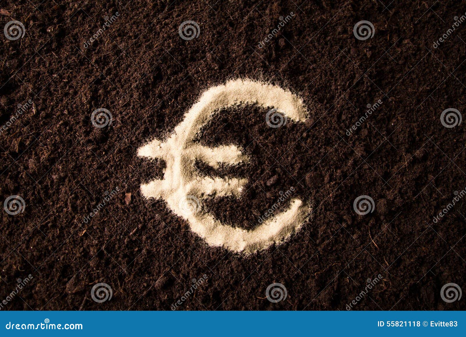 Euro Logotype Symbol Written on Brown Ground Stock Photo - Image of ...