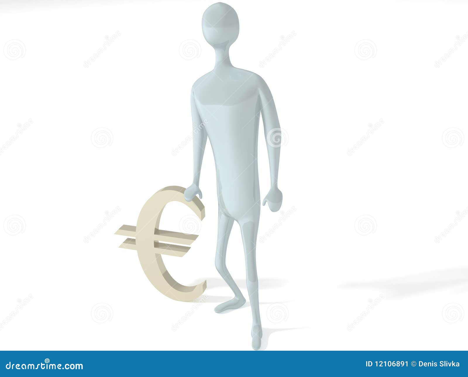 Euro-man stock illustration. Illustration of symbol, humor - 12106891