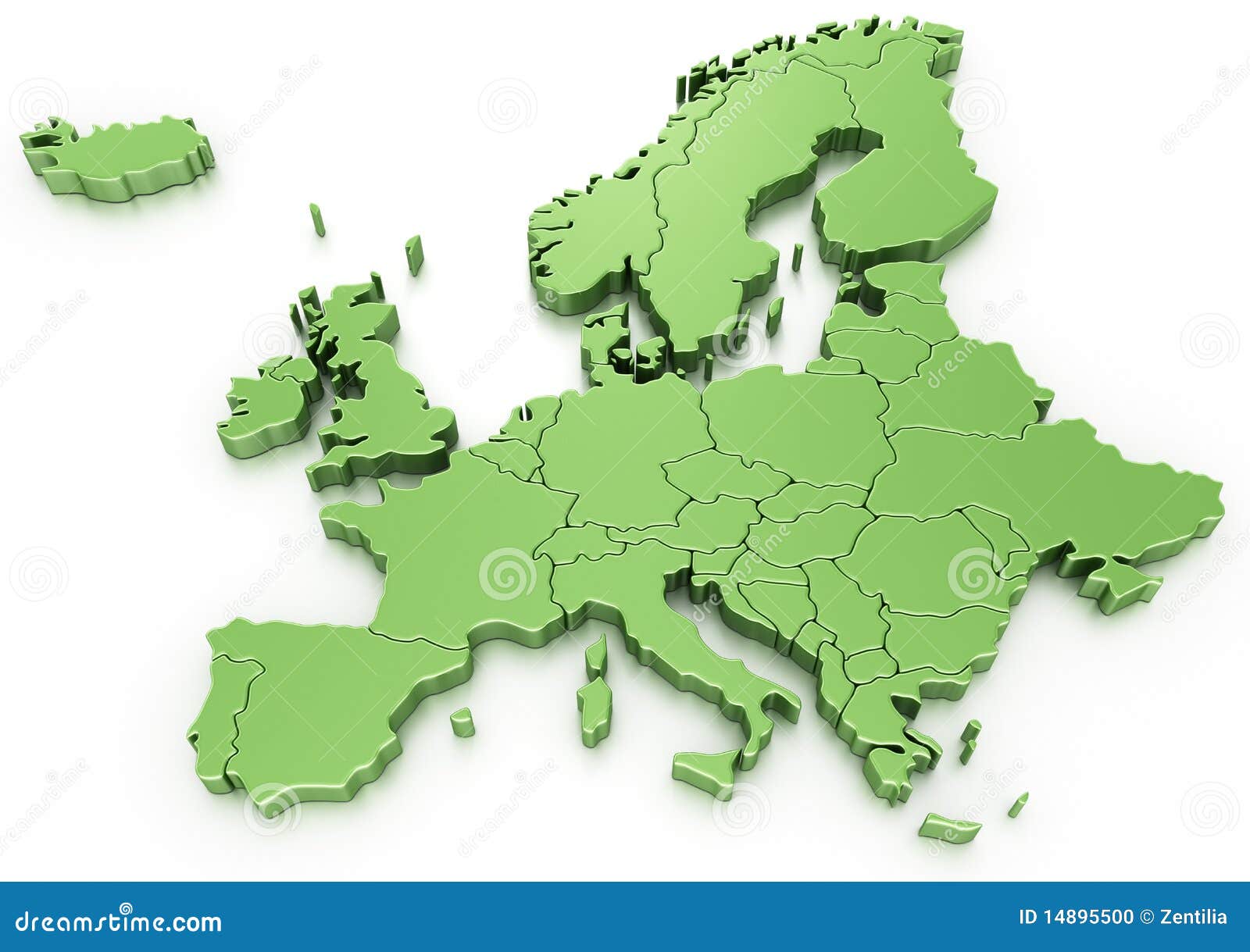 Euro map stock illustration. Illustration of europe, green - 14895500