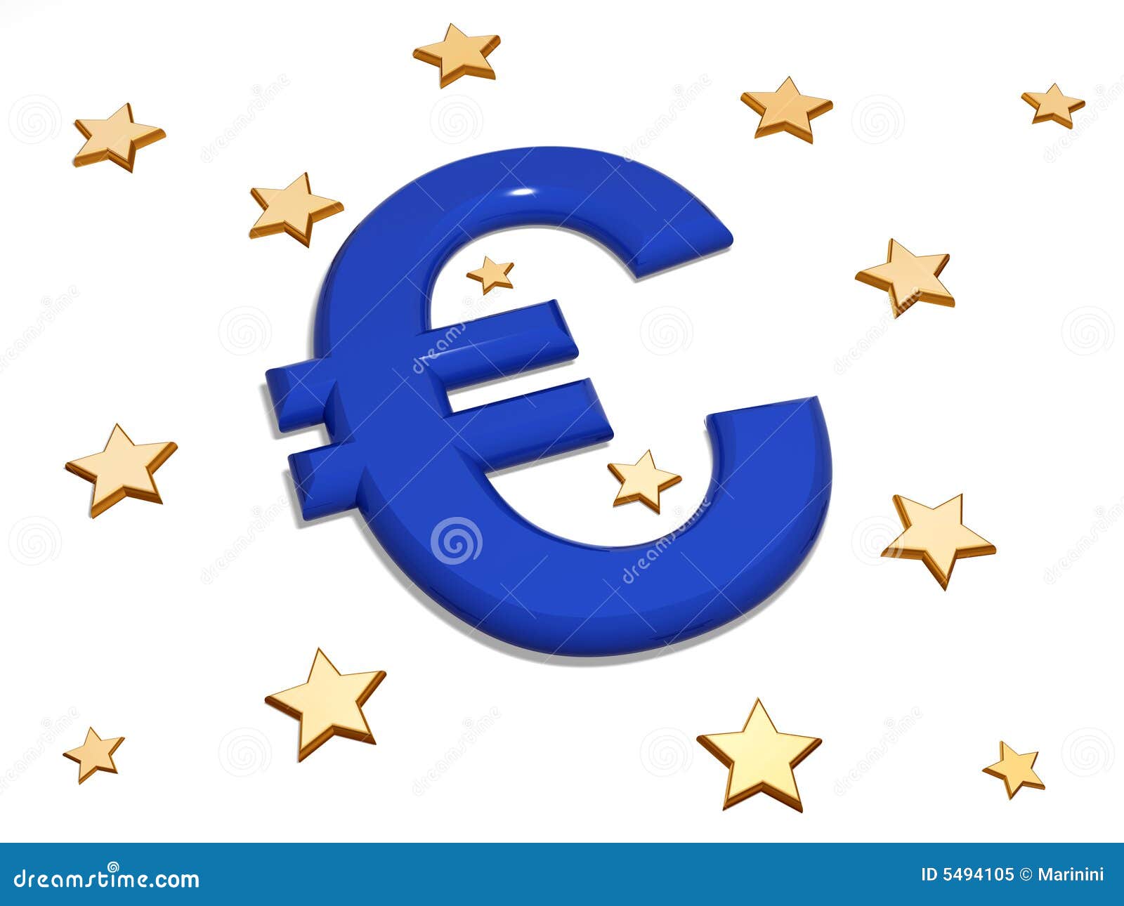 Euro in the Middle of Stars Stock Illustration - Illustration of ...