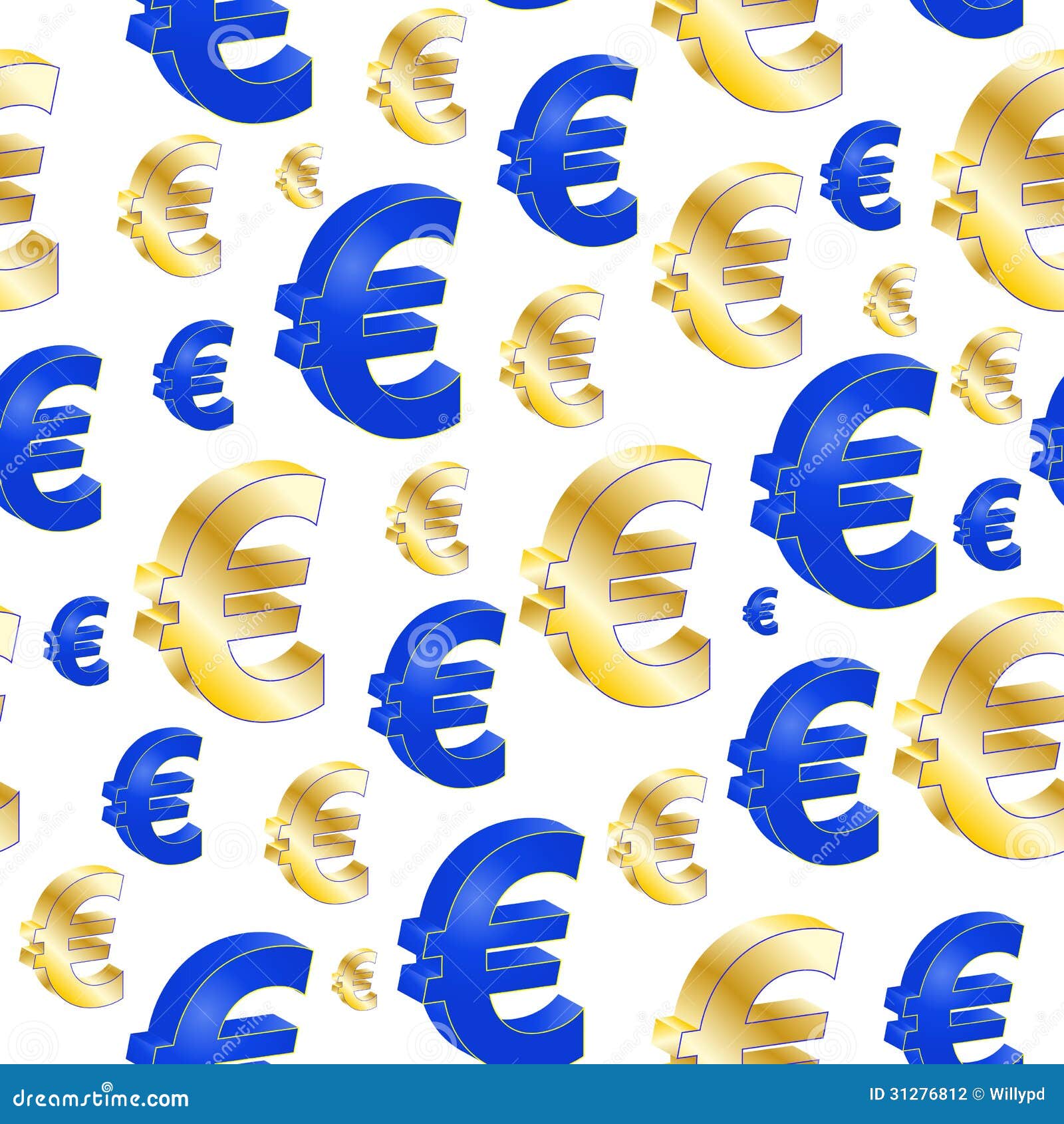 Euro Modello Senza Cuciture Illustrazione Vettoriale - Illustrazione di ...
