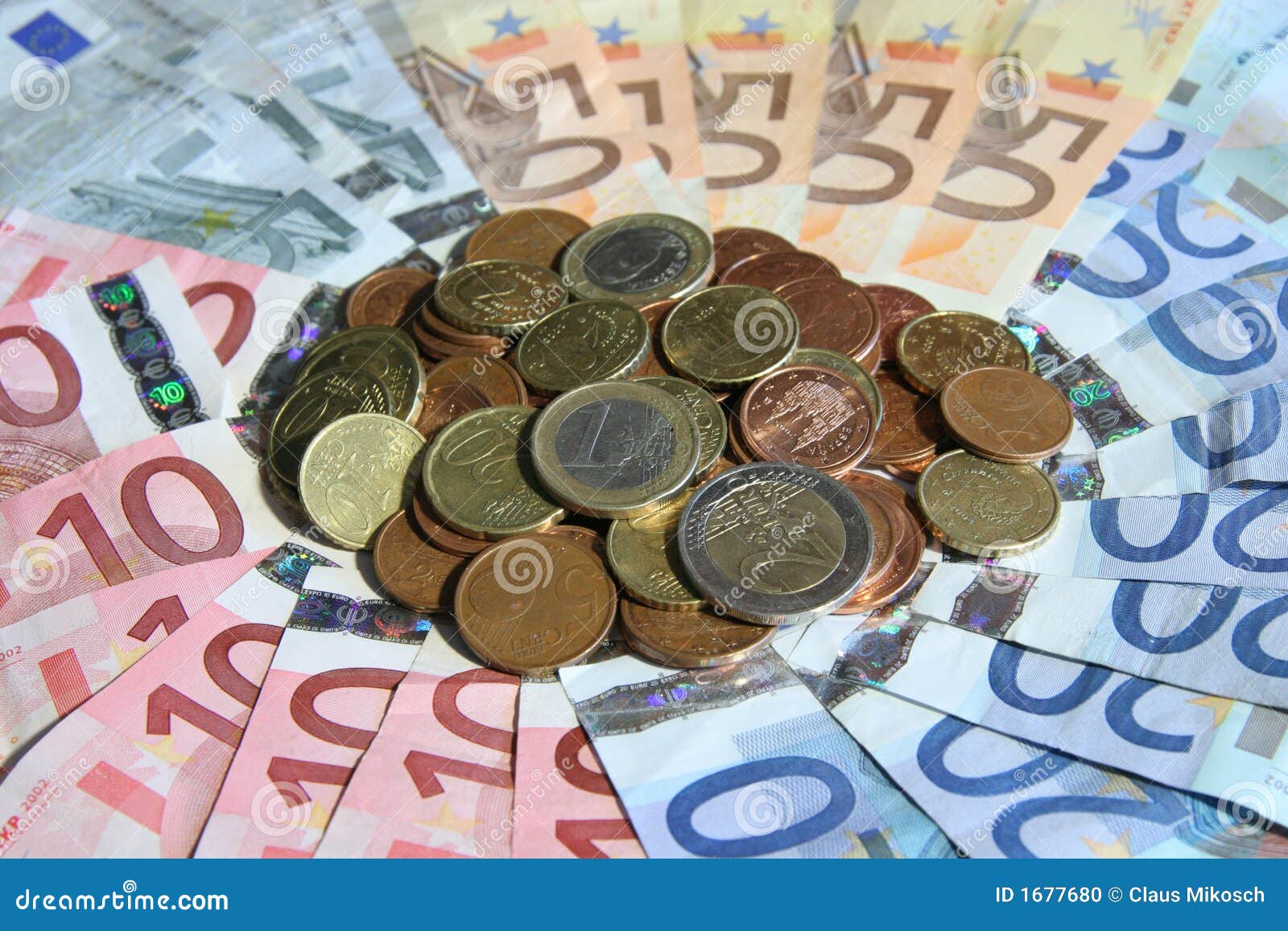 Euro money stock photo. Image of gold, rich, cent, savings - 1677680