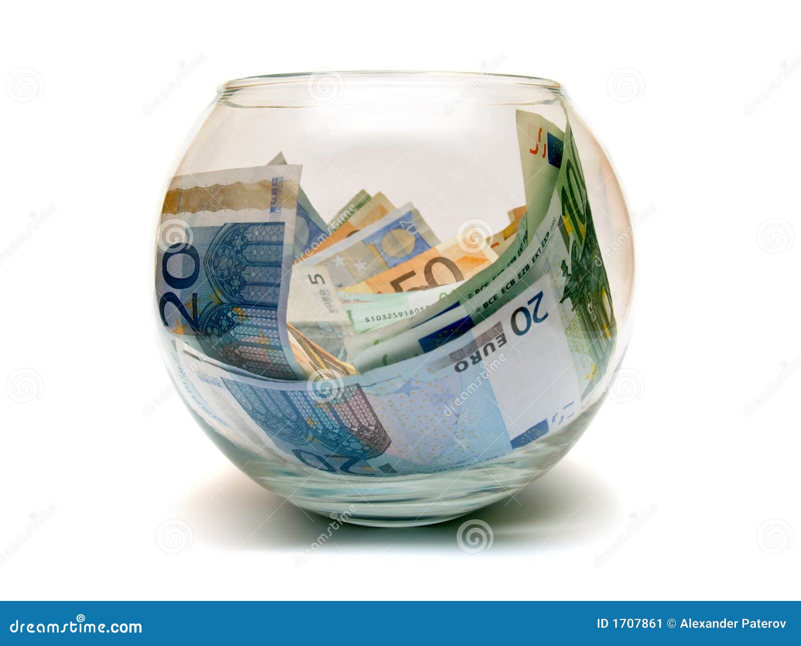 Euro money in glass sphere stock image. Image of concept - 1707861