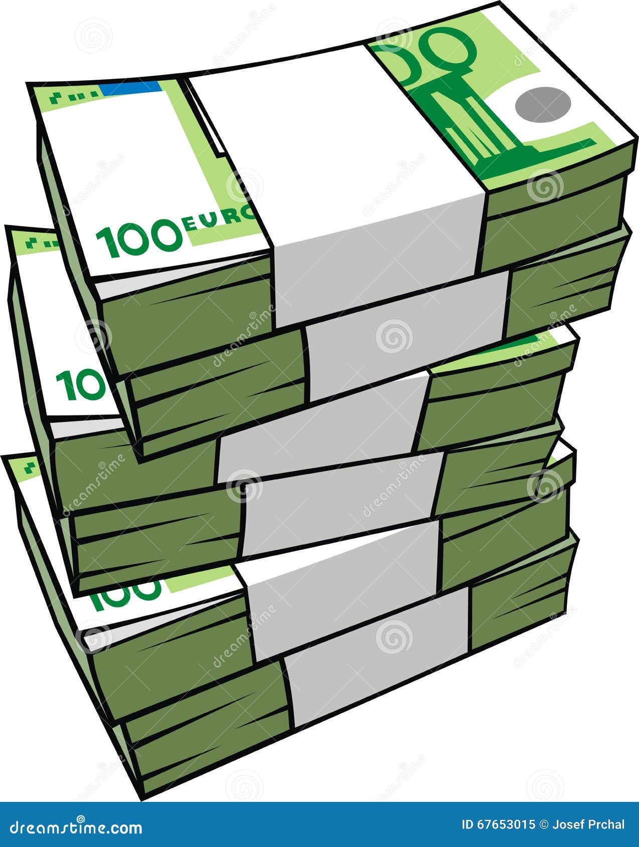 Money Isolated On White Background. Vector Flat Illustration. Money Bag ...