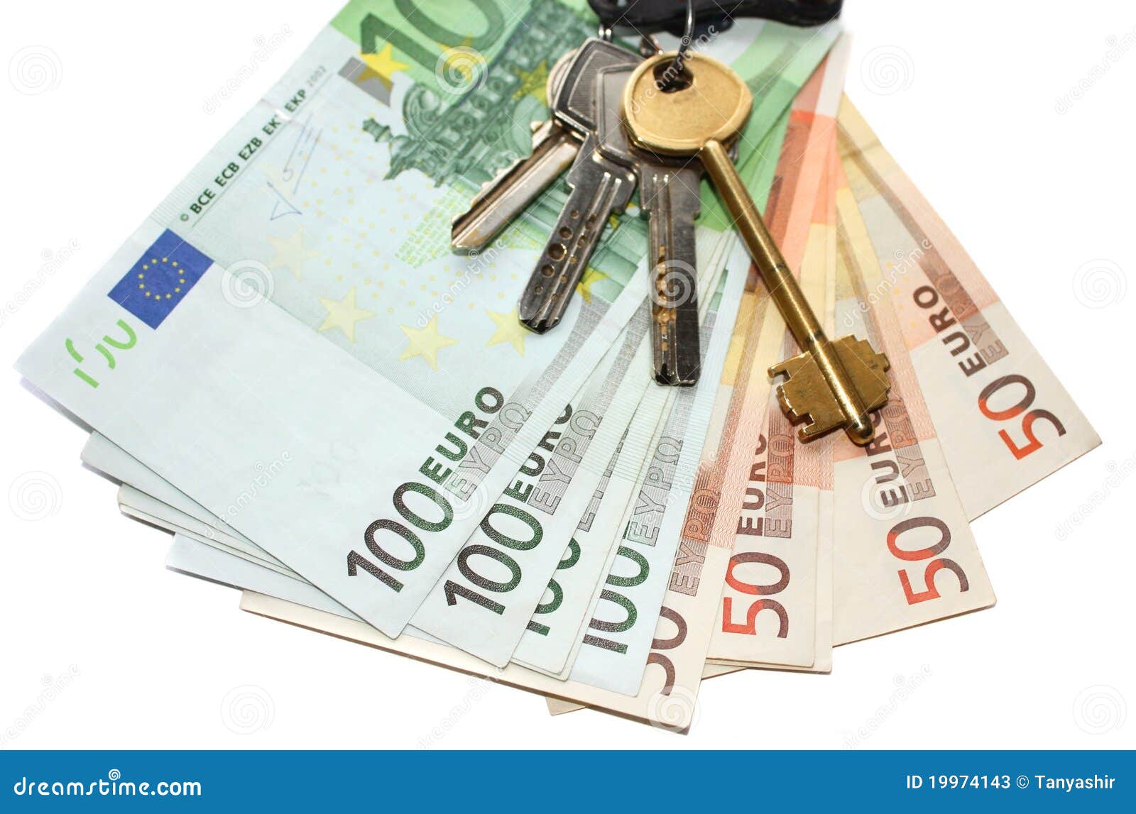 Euro money and keys stock image. Image of house, banknotes - 19974143