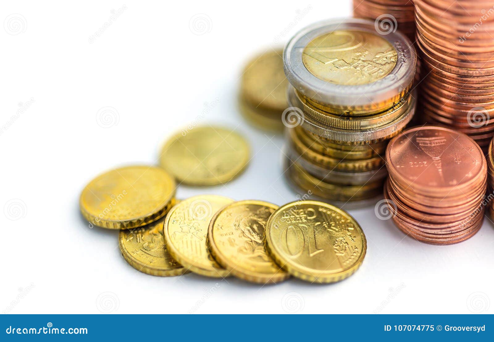 Euro Money Stacks stock image. Image of paper, currency - 107074775