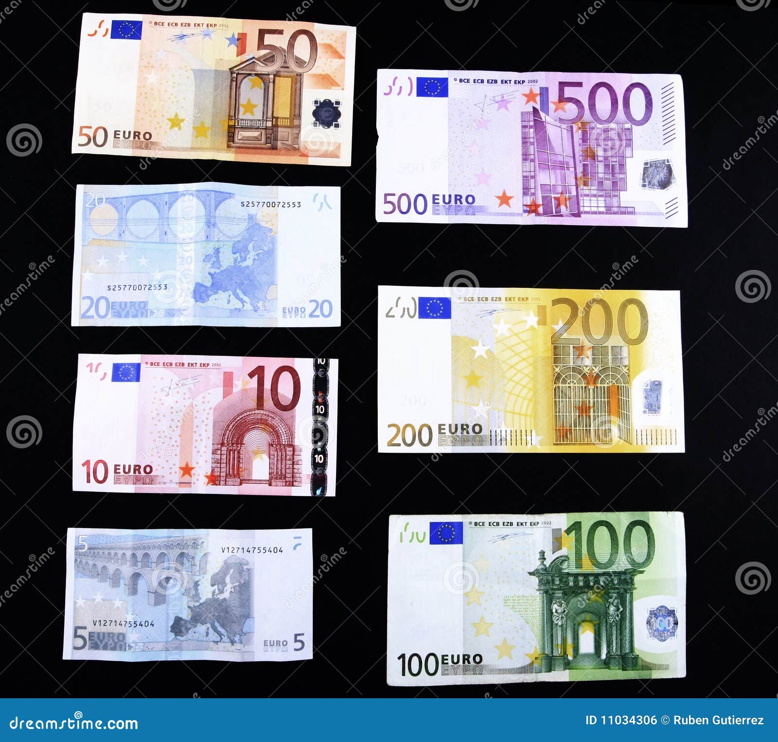 Euro- notas de banco foto de stock. Imagem de cinzento - 11034306