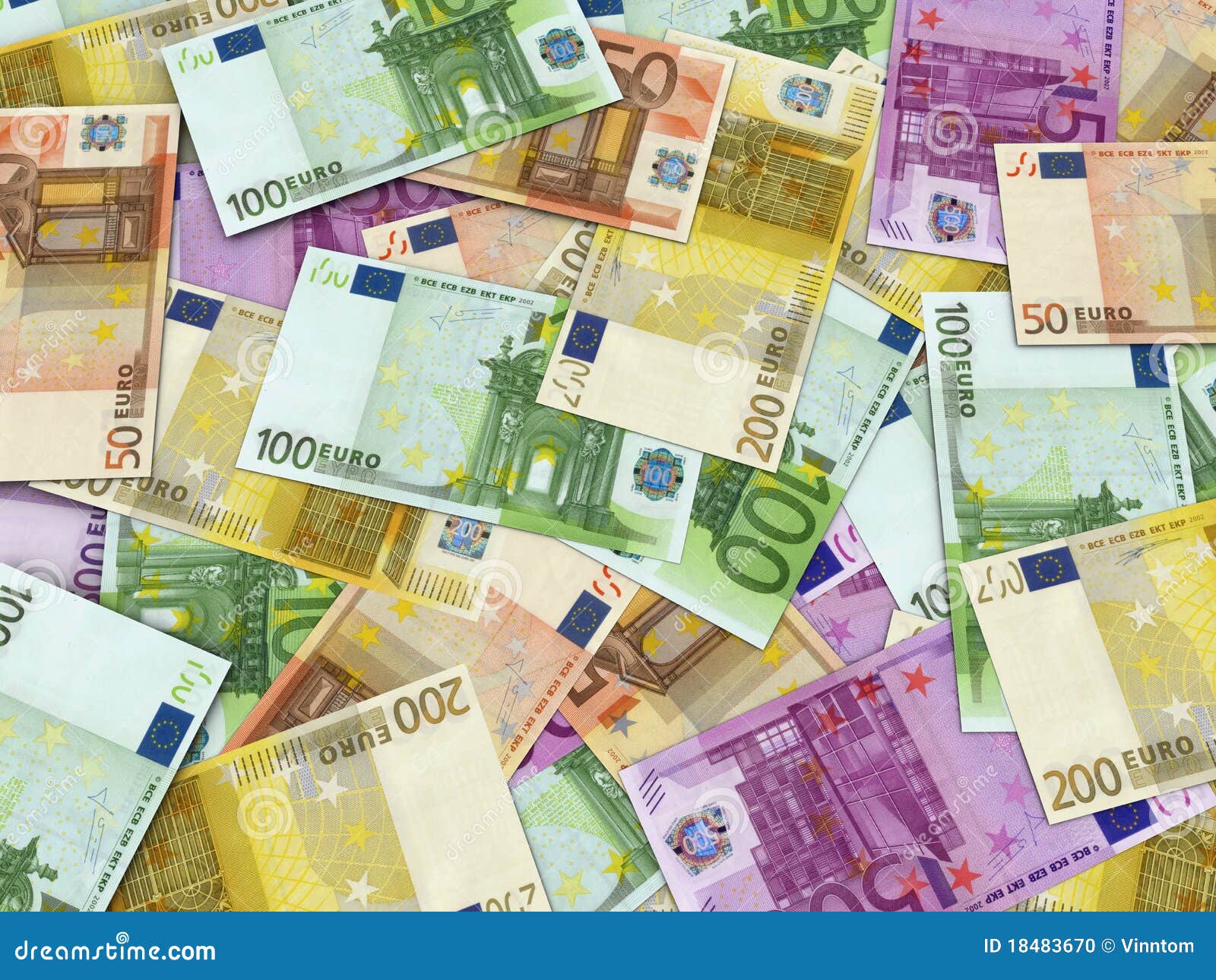 Euro- Notas De Banco Do Dinheiro Foto de Stock - Imagem de venda, nota ...