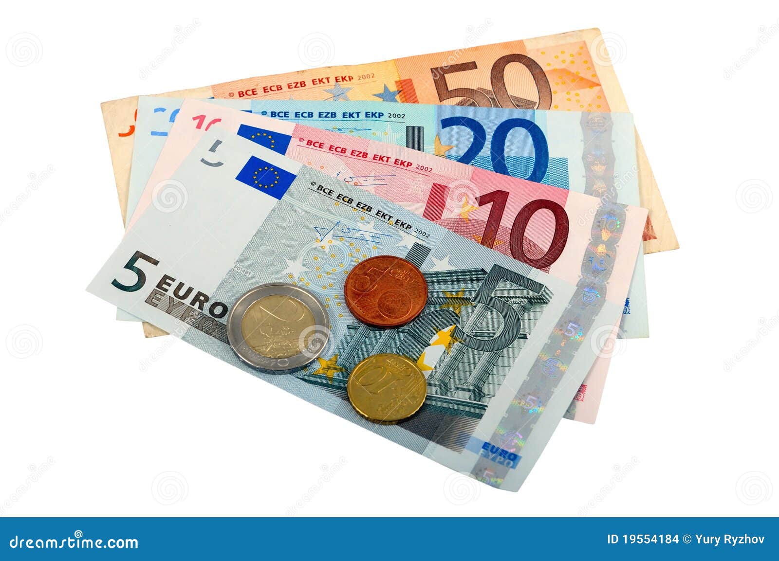 Euro- Notas De Banco E Moedas Foto de Stock - Imagem de moedas ...