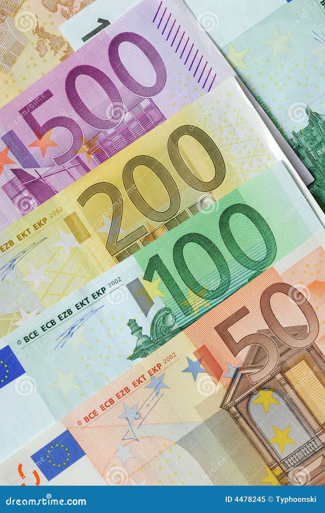 Euro note immagine stock. Immagine di risparmio, economia - 4478245