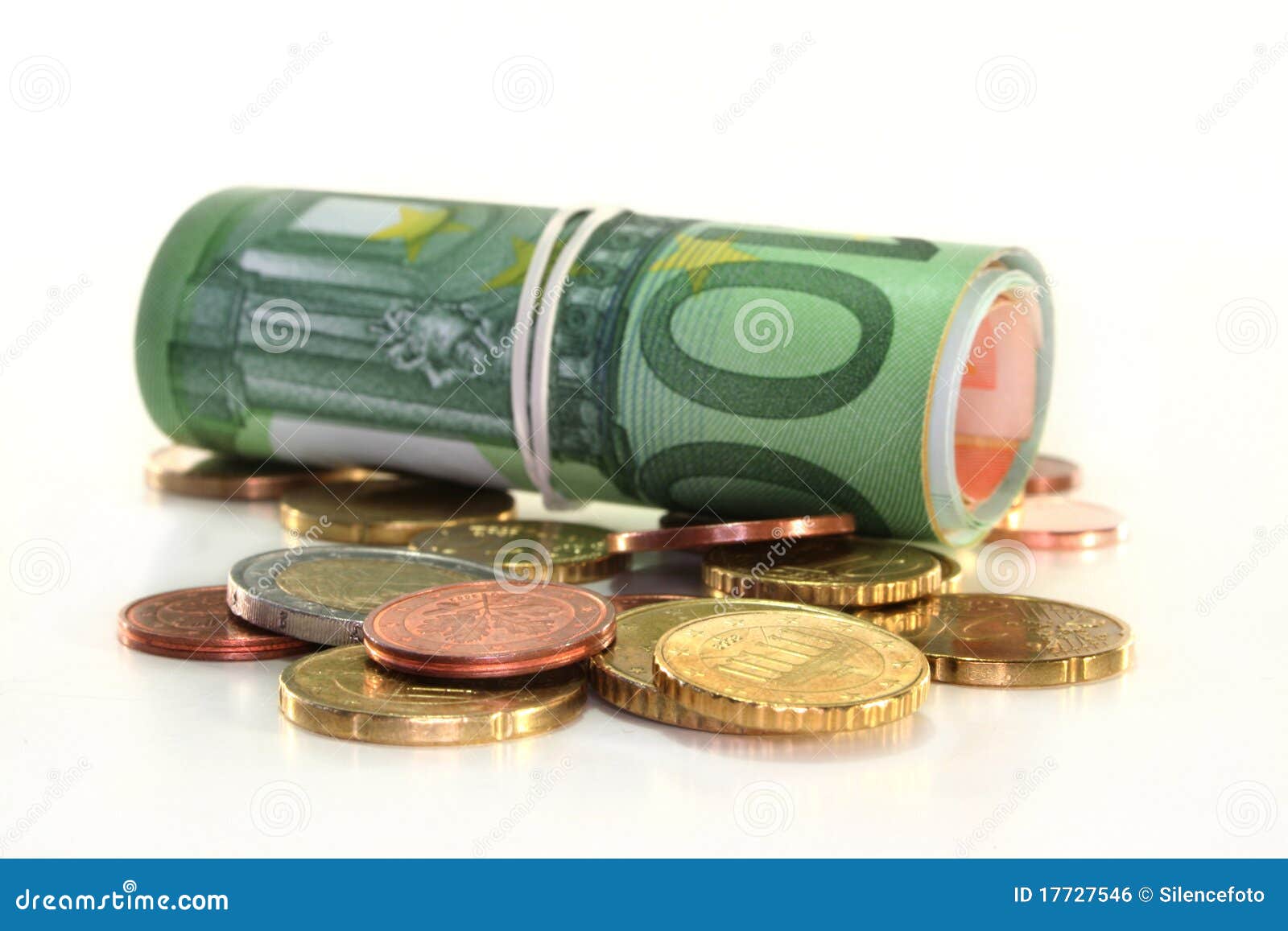 Euro notes and coins stock photo. Image of notes, money - 17727546