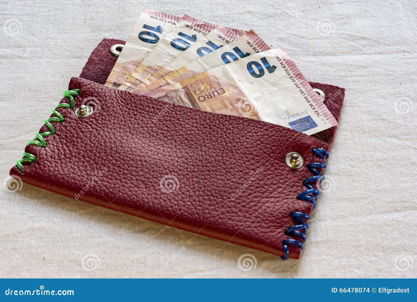10 Euro Notes in an Open Purse Stock Photo - Image of european, five ...
