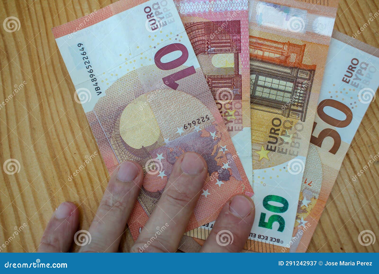 Euro notes on the table stock image. Image of investment - 291242937