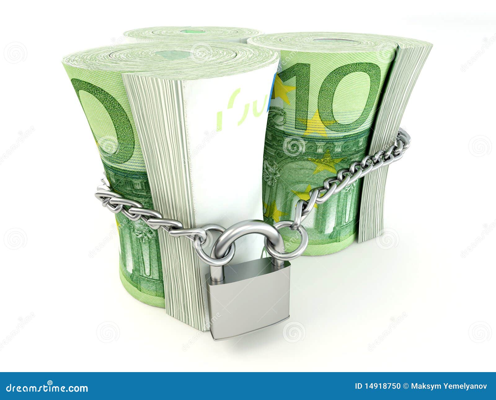 Euro op slot stock illustratie. Illustration of lening - 14918750