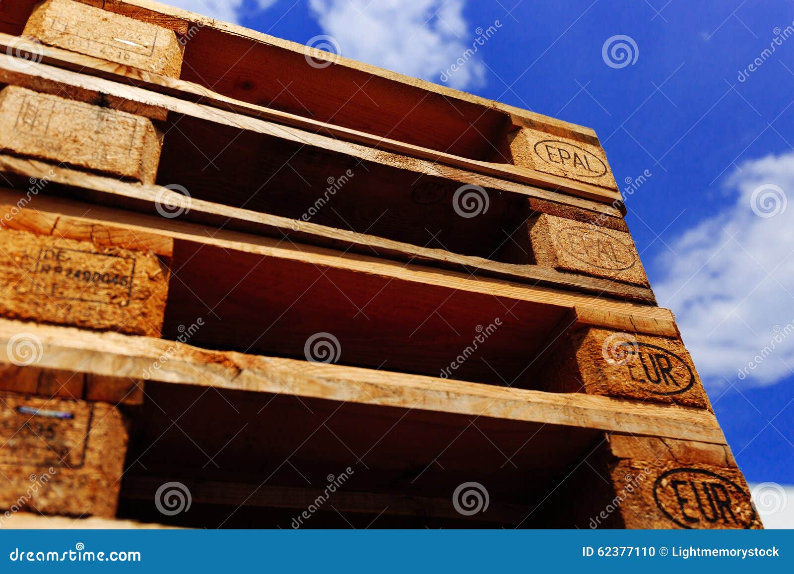 Euro Pallet Stack. Focus On EPAL Signs Editorial Image | CartoonDealer ...