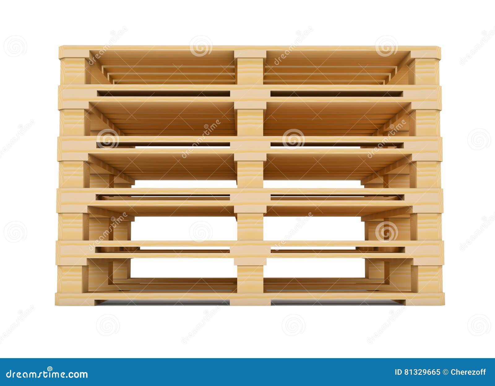 Euro pallets. Front view stock illustration. Illustration of load ...