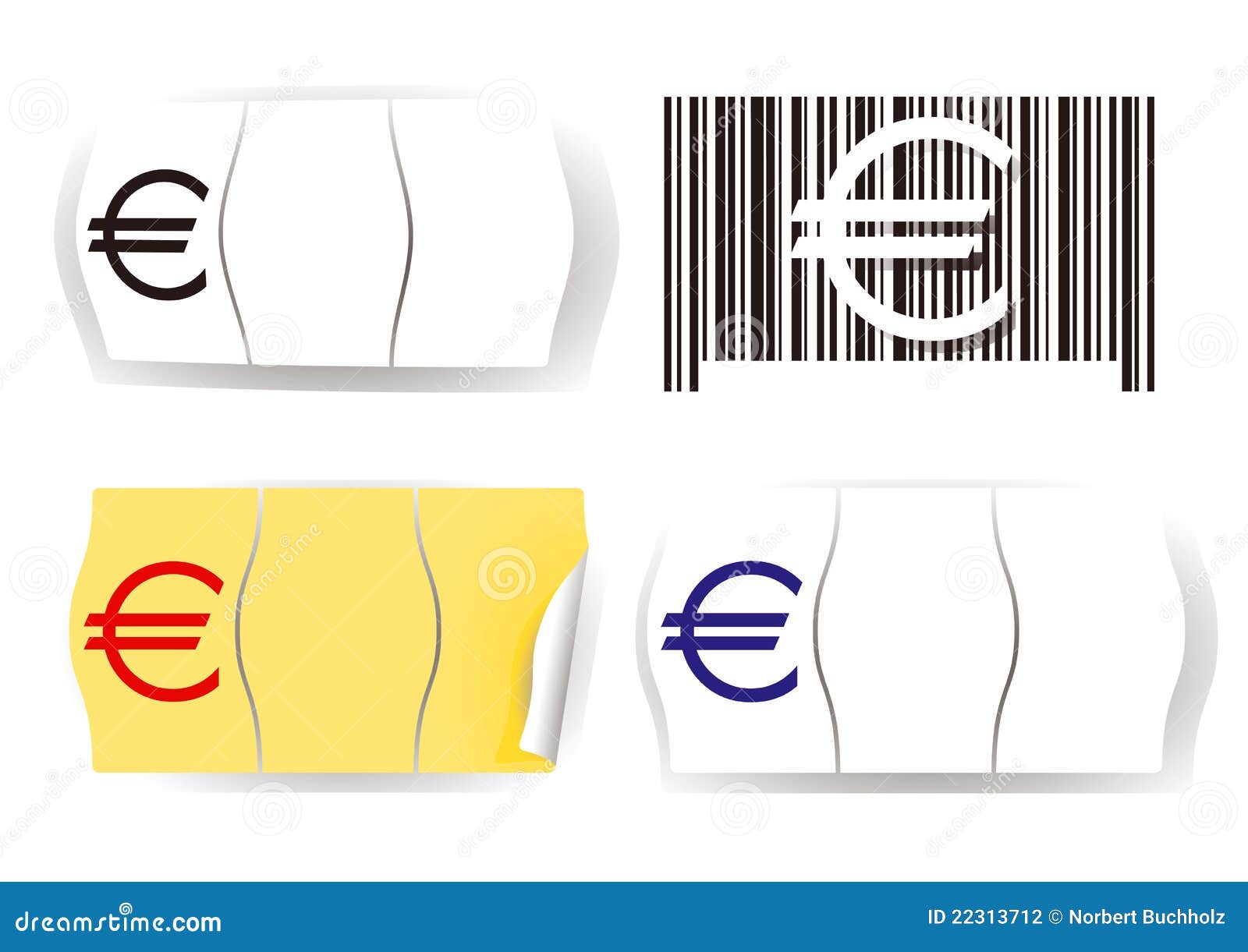 Euro price tag stock vector. Illustration of inflation - 22313712