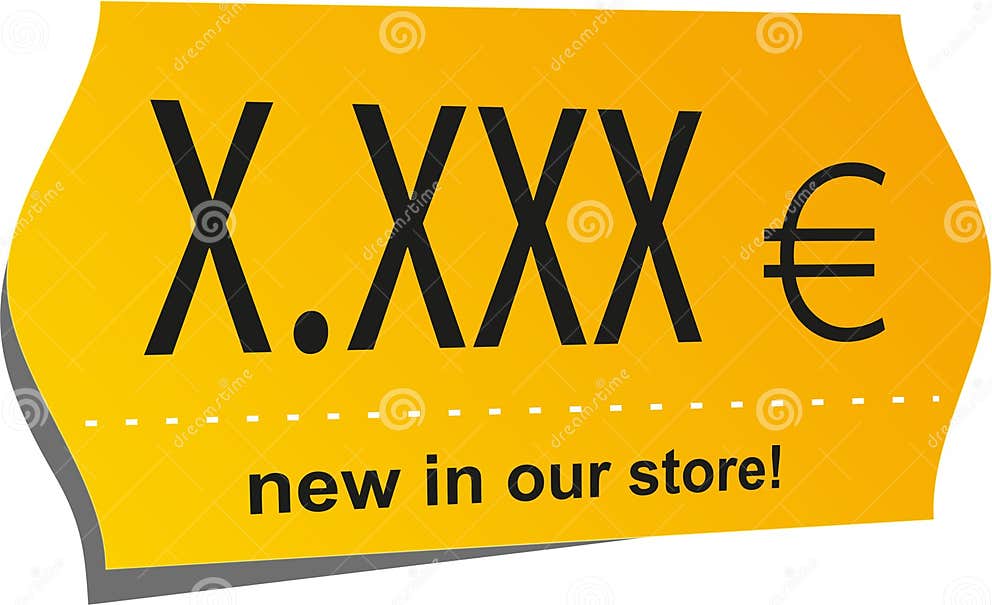 Euro price tag stock vector. Illustration of purchase - 4789002